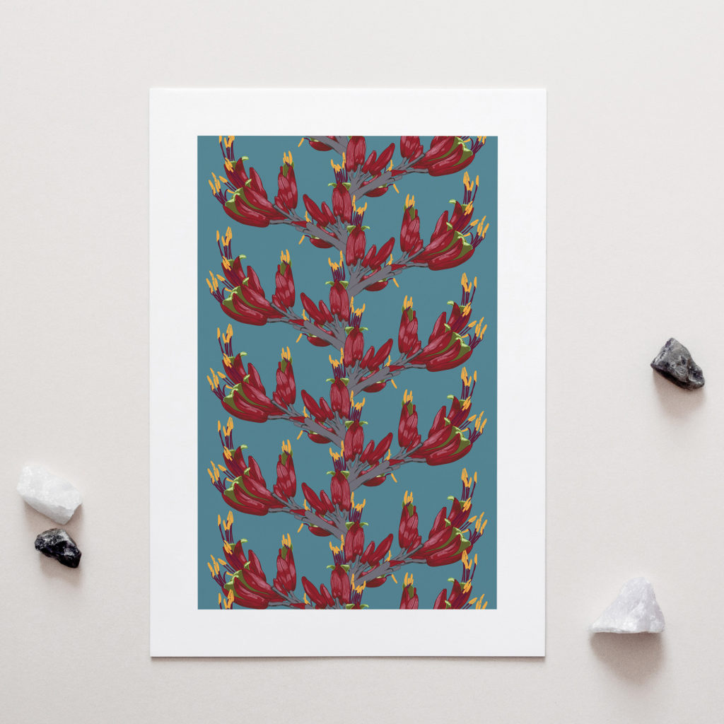 Harakeke Flowers Art Print - Penny Royal Design