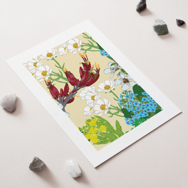 NZ Native Flowers Art Print - Penny Royal Design