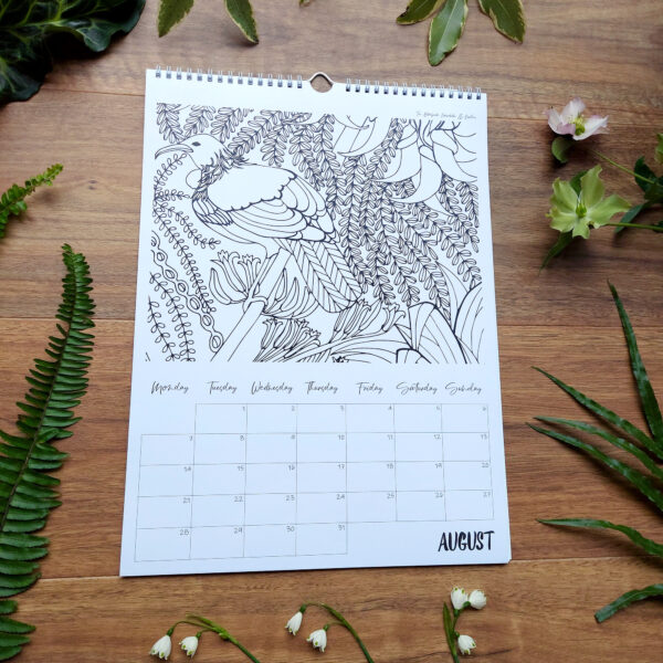 NZ Natives Colouring Calendars 2023 - Penny Royal Design